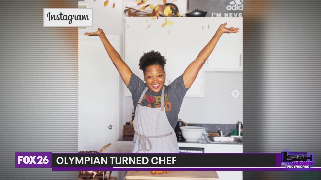 Olympian turned chef Dawn Burrell joins Honeyland Festival - YouTube