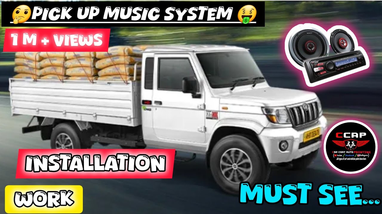 Bolero Pick up Music system installation and fog lamp installation work ...