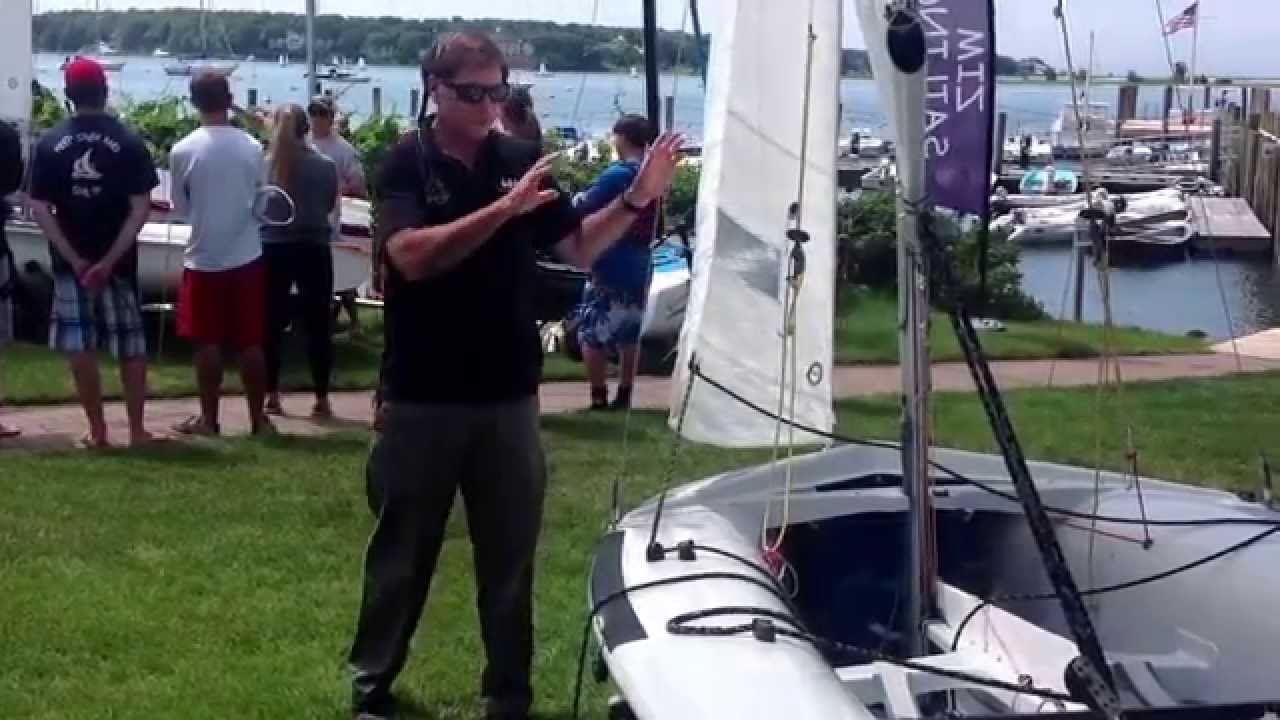 c420 class coach Ken Legler talking mast rake and the effects on jib ...