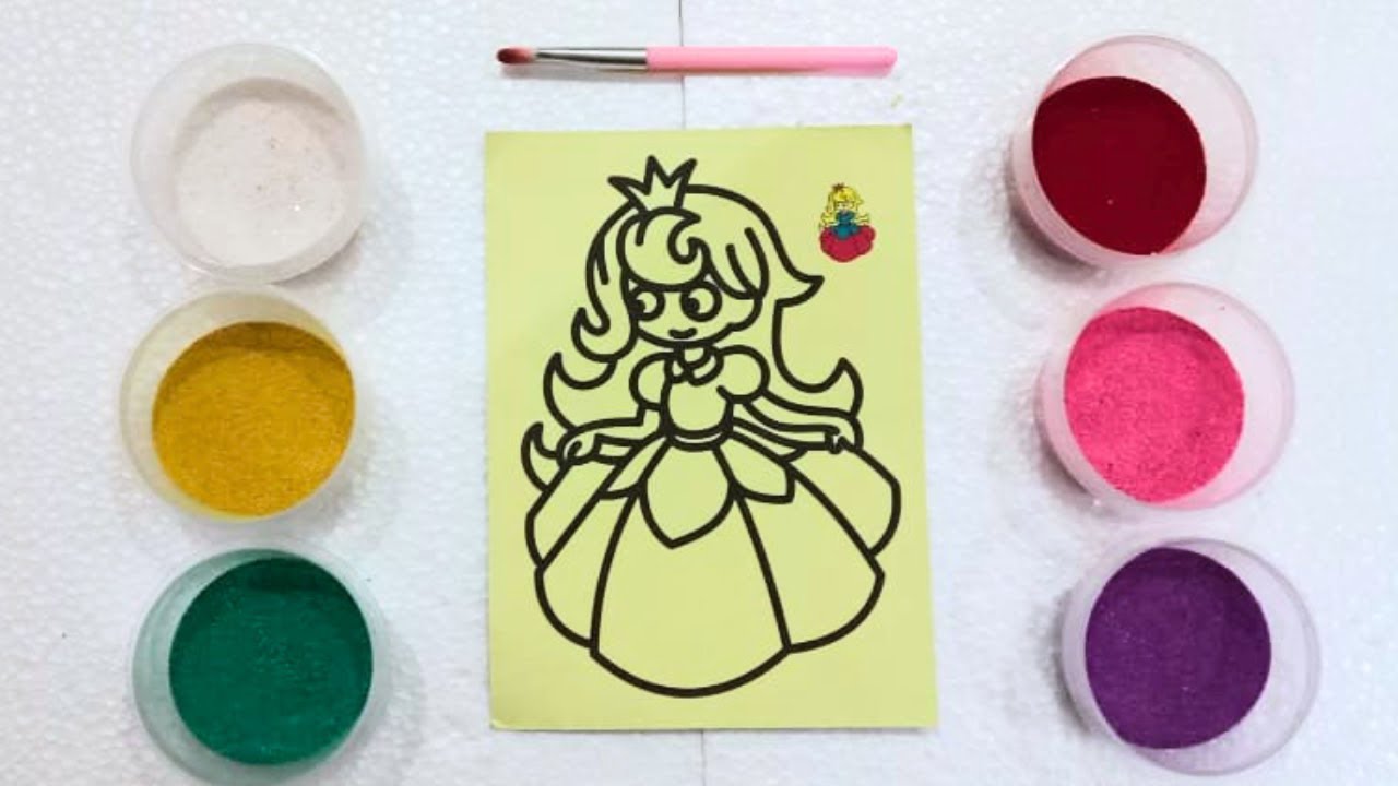 Mewarnai Dengan Pasir Putri Kerajaan | Mewarnai Dengan Pasir Warna ...