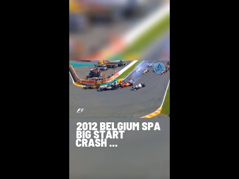 F1 2012 Belgium Spa Start Crash | Belgian Grand Prix 2012 🥶🥶🥶 #shorts #motorsport #f1#crash