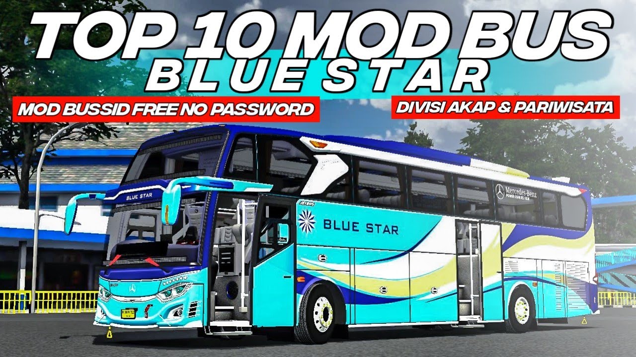 TOP 10 MOD BUS BLUE STAR | MOD BUSSID - YouTube
