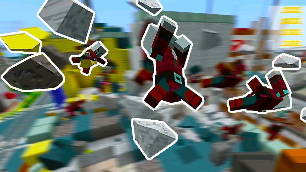 Minecraft Epic Ragdoll and Real Physics | ryona for Rogues - YouTube