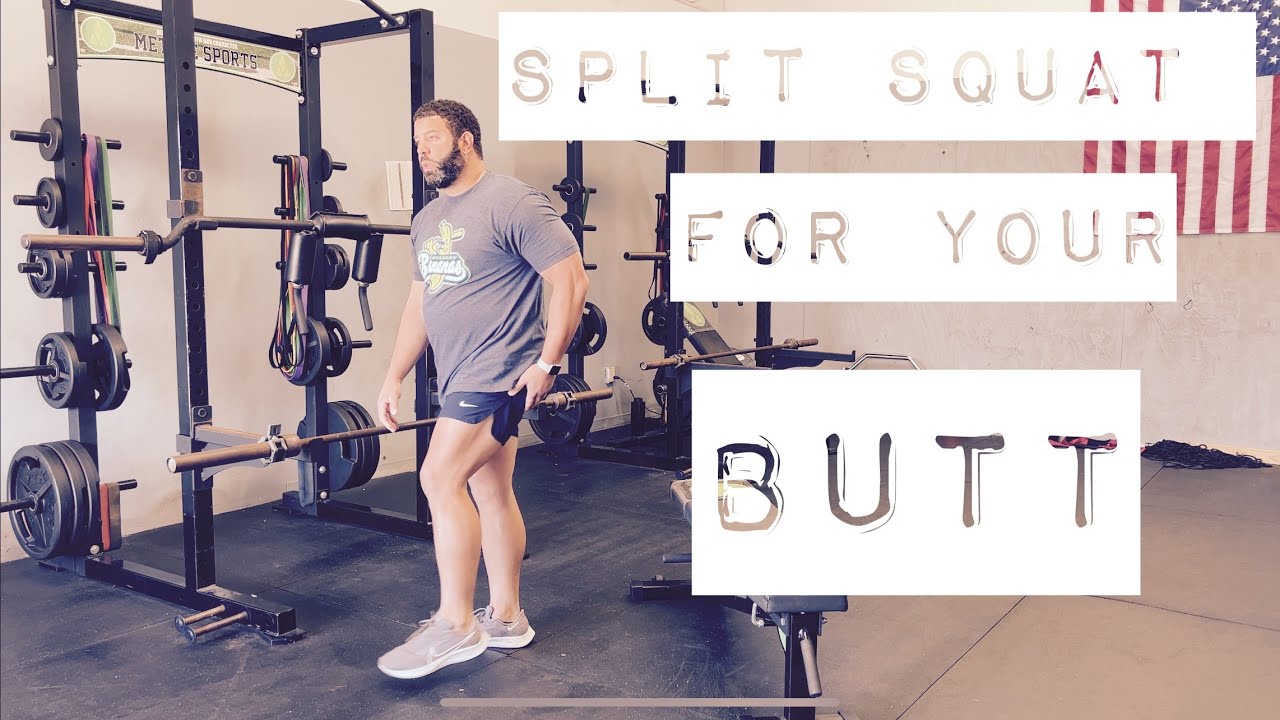 Using a longer split squat will work more of your butt. - YouTube