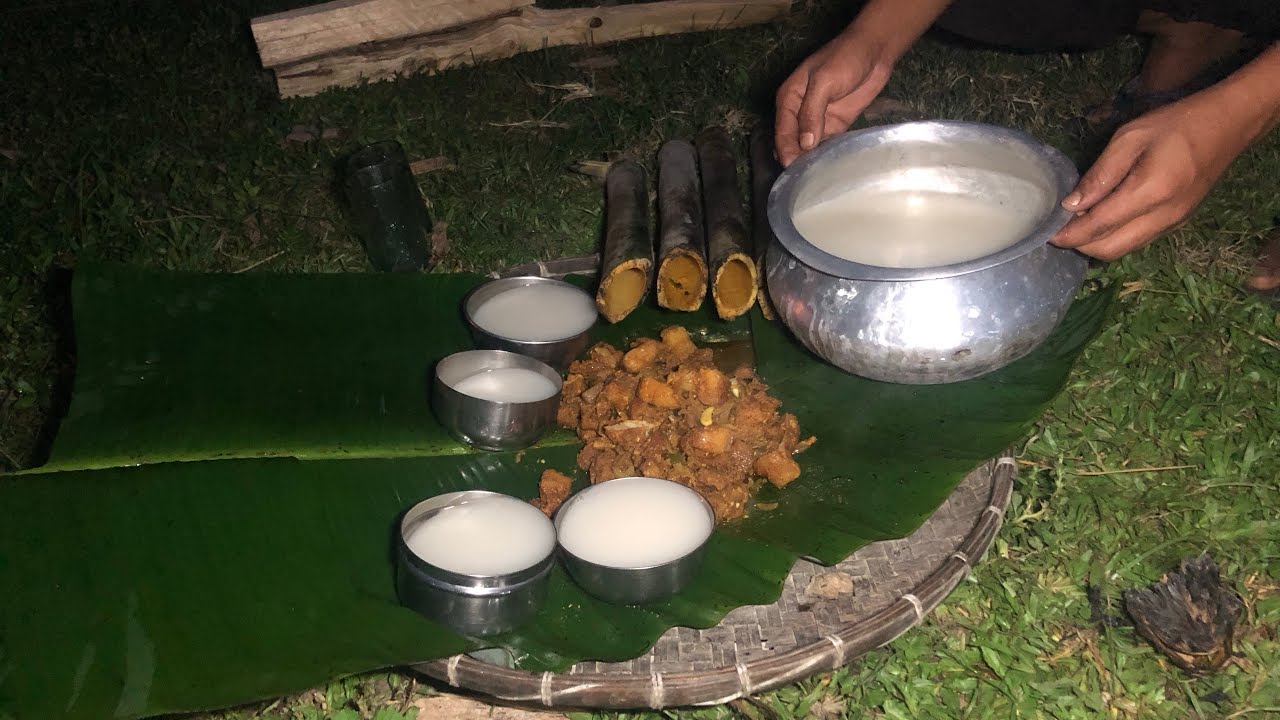 rice beer bamboo pork recipe - YouTube