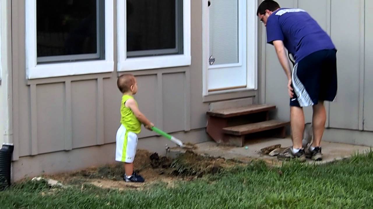 Max and Kyle doing yard work - YouTube