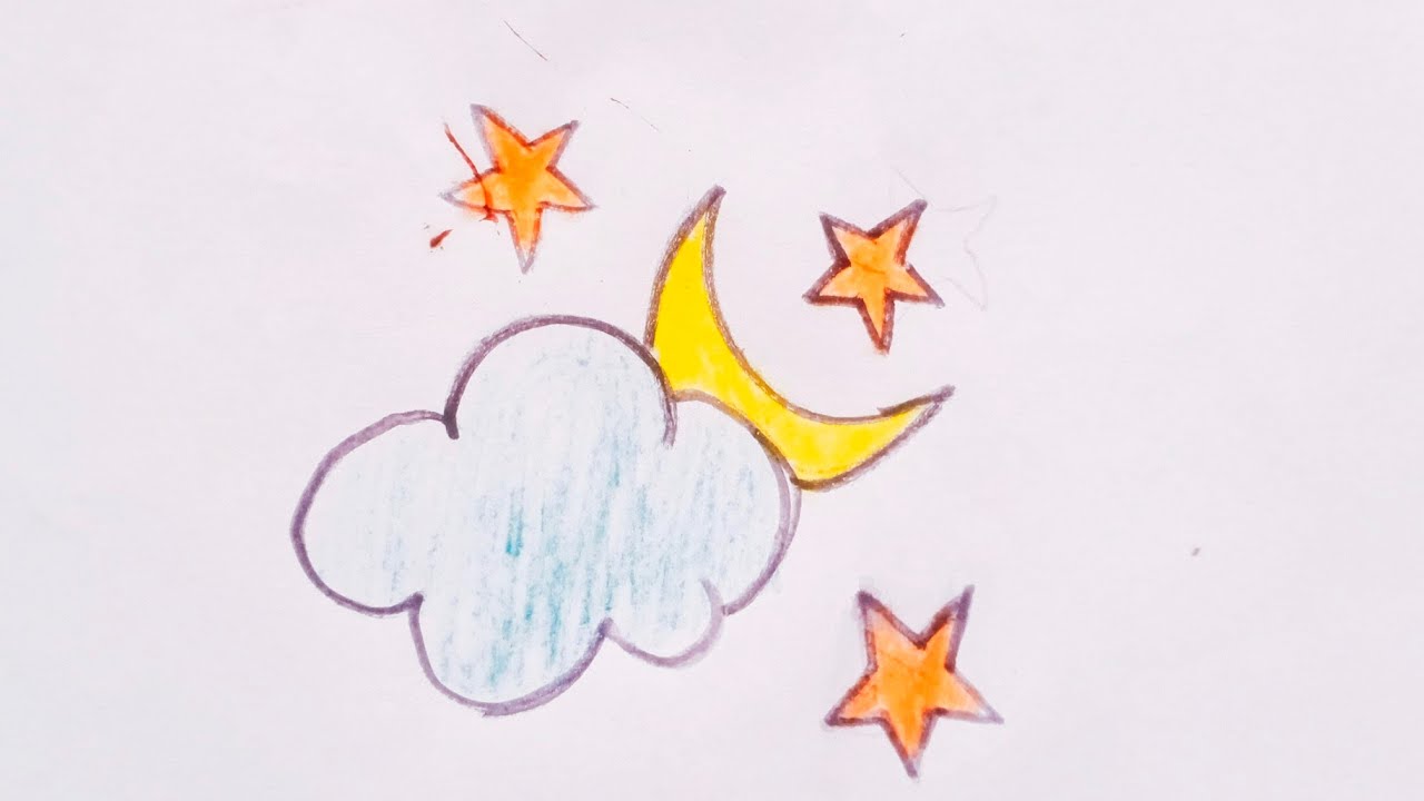 how to draw night scene/hina drawing - YouTube