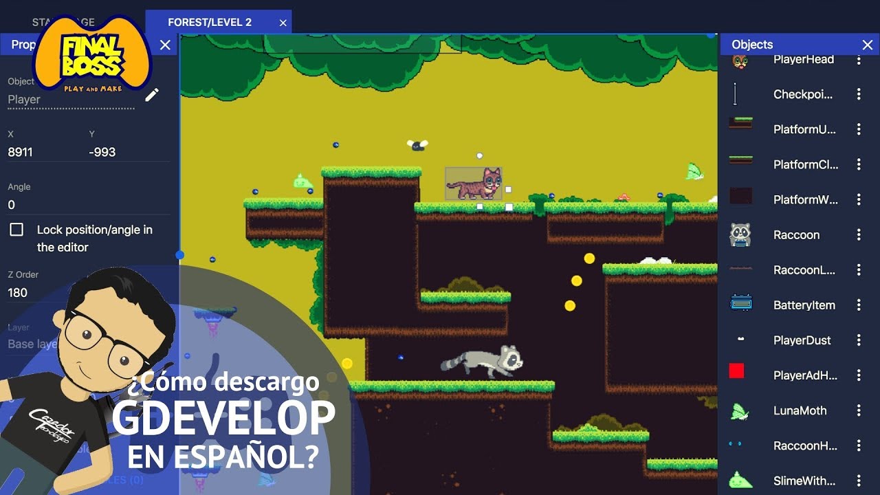 ¿Cómo consigo GDevelop en Español? - El paso de GD4 a GD5 - YouTube