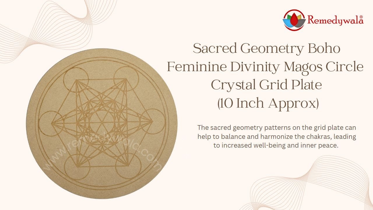 Sacred Geometry Boho Feminine Divinity Magos Circle Crystal Grid Plate ...