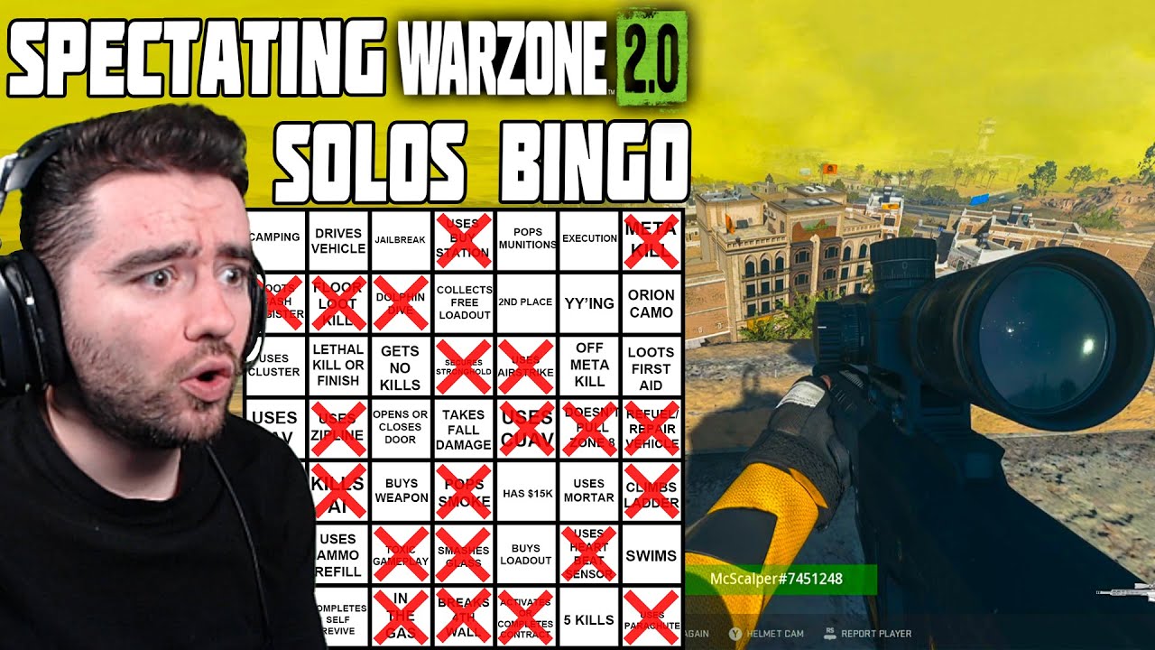 INSANE - Warzone 2 Solos Spectating MEGA Bingo - YouTube
