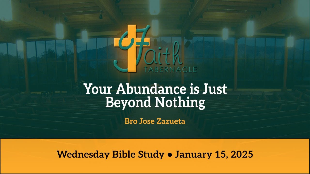 Your Abundance is Just Beyond Nothing • Bro Zazueta • 1-15-25 - YouTube