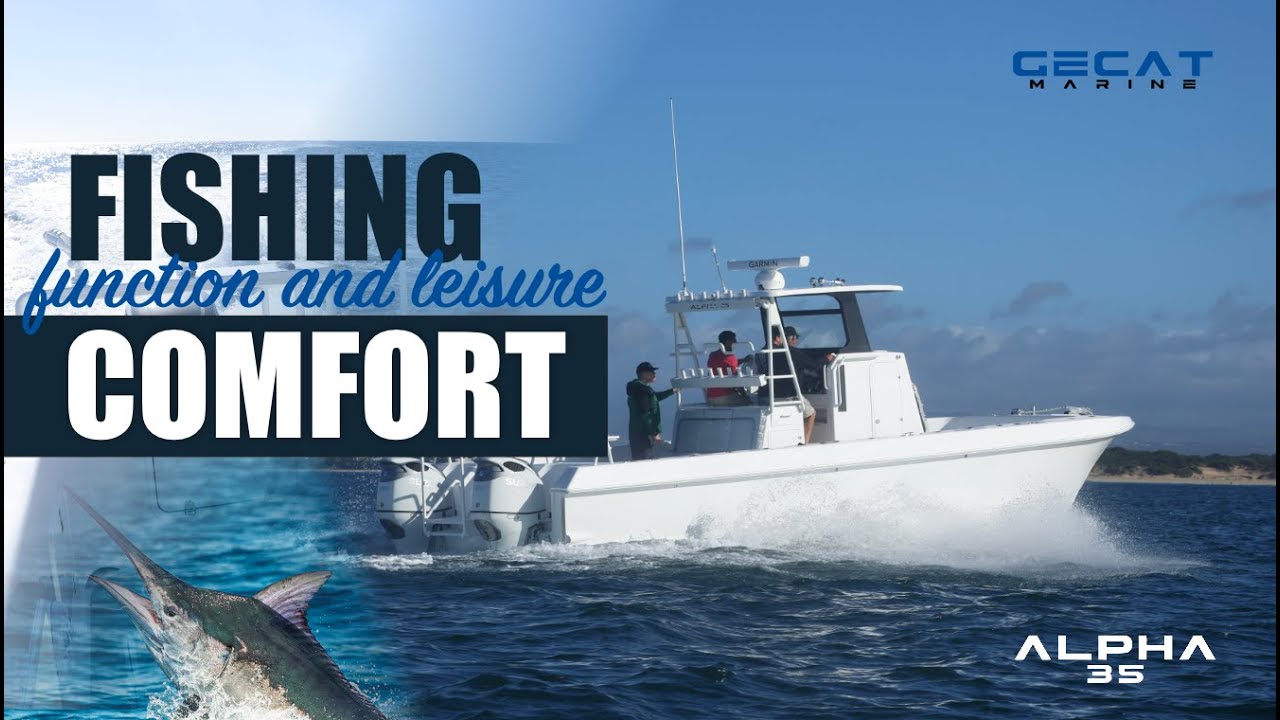 Gecat Marine Alpha 35 - Fishing, function and leisure comfort - YouTube