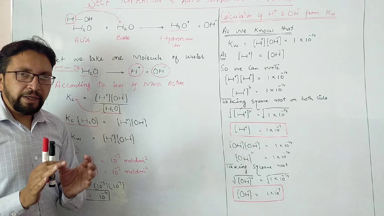 Chemistry 10th, self ionization constant of water - YouTube