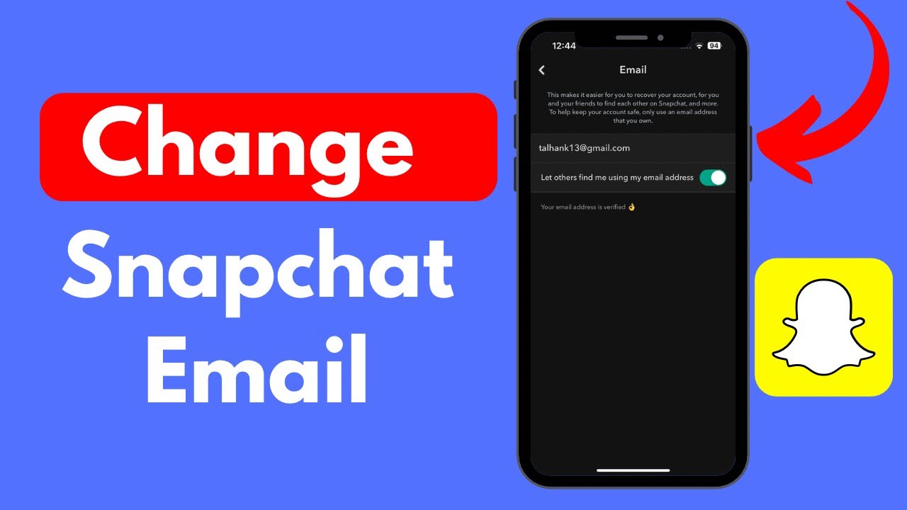 How To Change Snapchat Email - YouTube