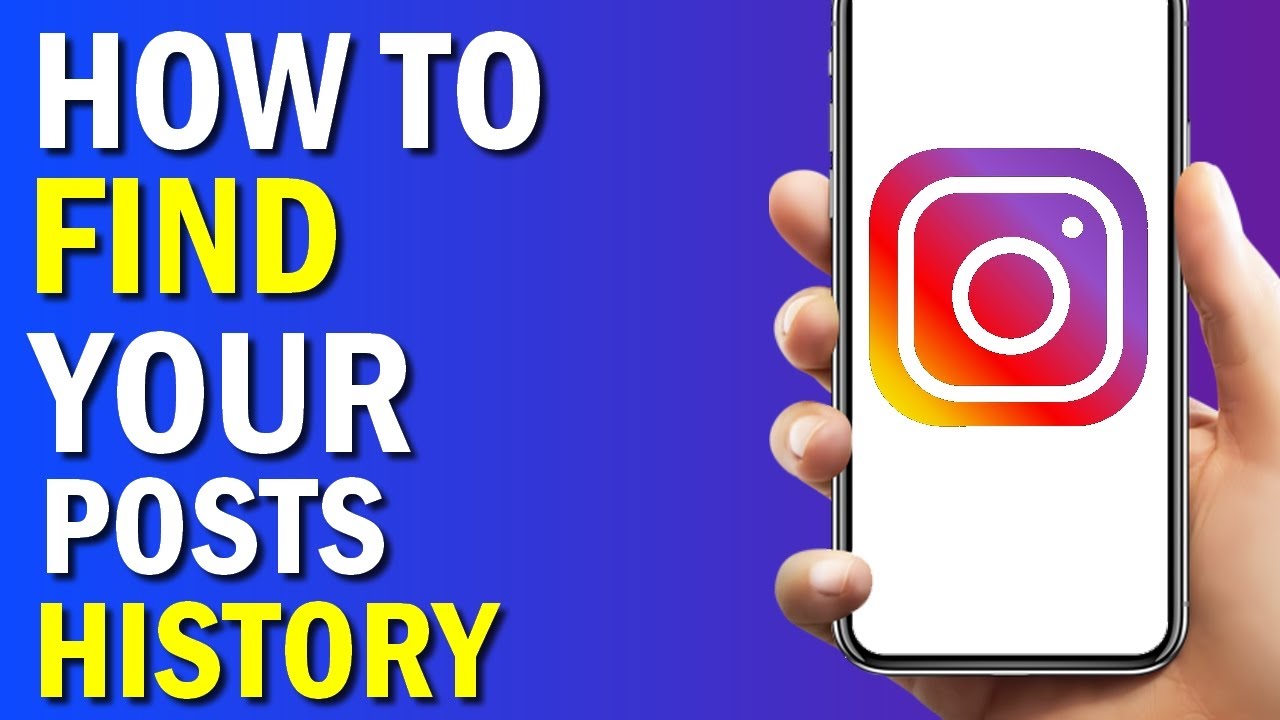 How To Find Your Posts History On Instagram - YouTube