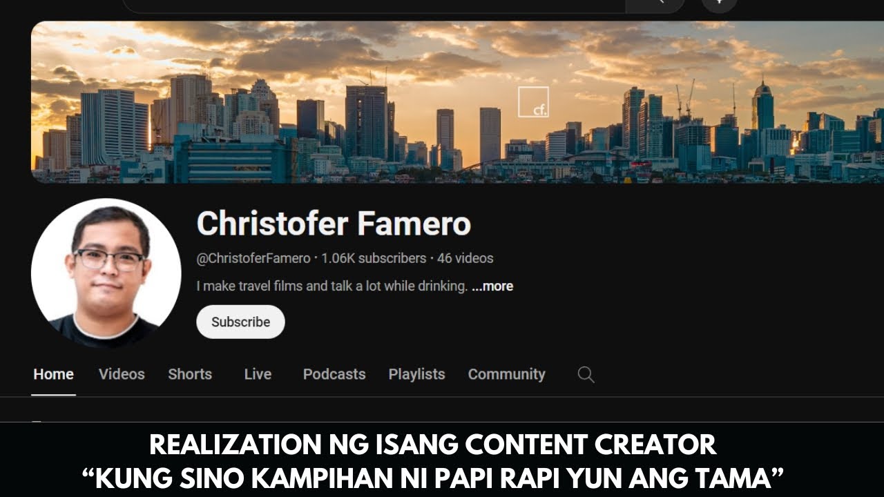 REALIZATION NG ISANG CONTENT CREATOR “KUNG SINO KAMPIHAN NI PAPI RAPI ...