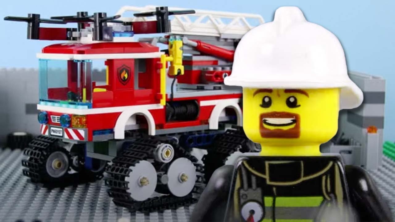 LEGO Experimental Fire Truck Build STOP MOTION LEGO Fireman Truck ...