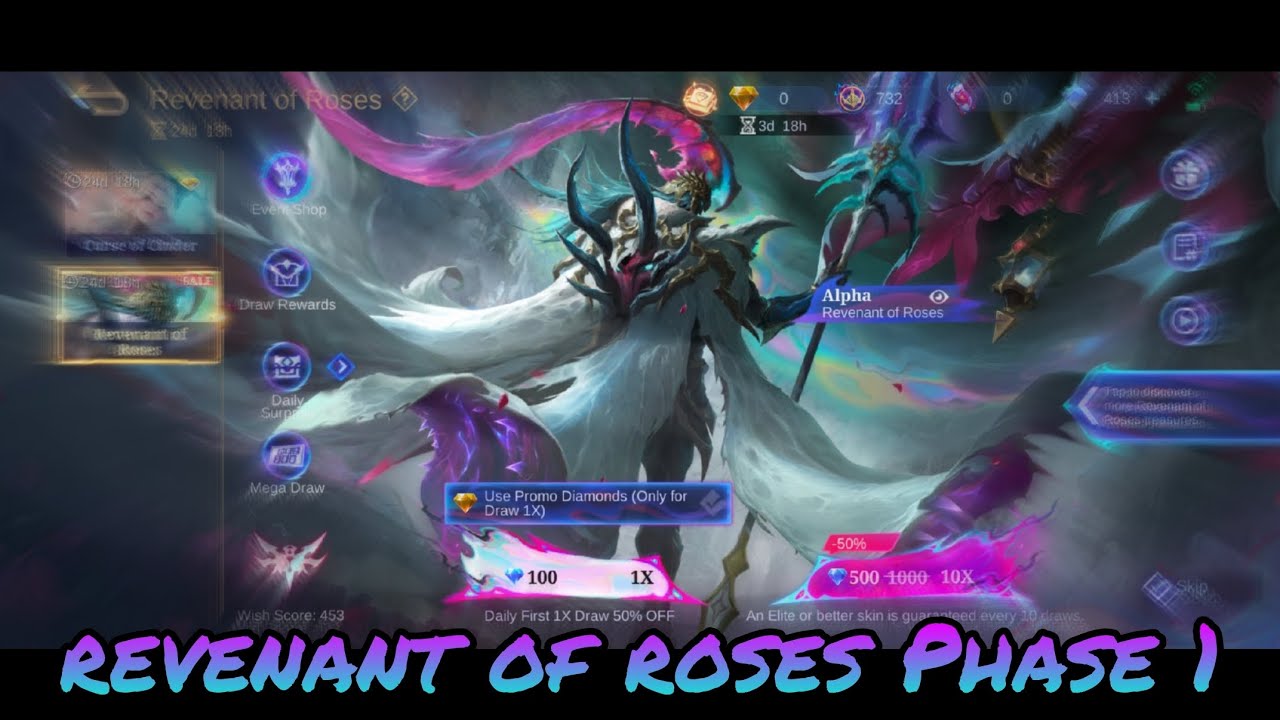 Revenant of roses Phase 1 |MLBB | Legend skin - YouTube