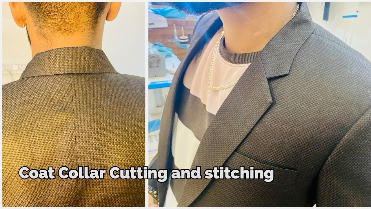 Coat Collar Cutting and Stitching / Simple Method Coat collar Sew ...