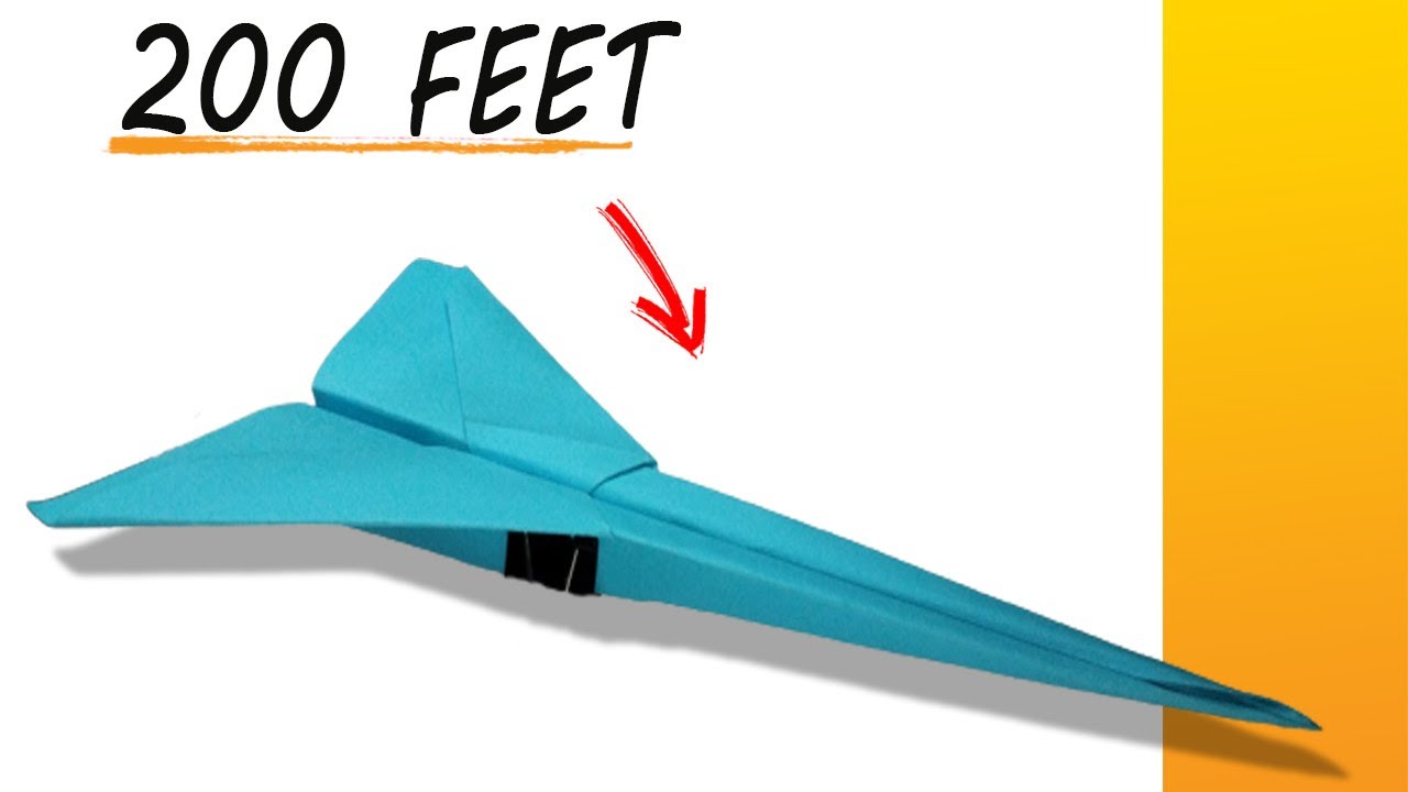 how to make a paper airplane that fly over 200 feet - world record 2022 ...
