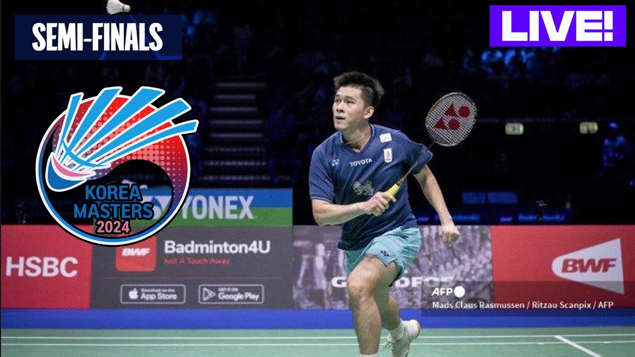 🔴LIVE - Kunlavut Vitidsarn vs Kiran George - Korea Masters 2024 - YouTube