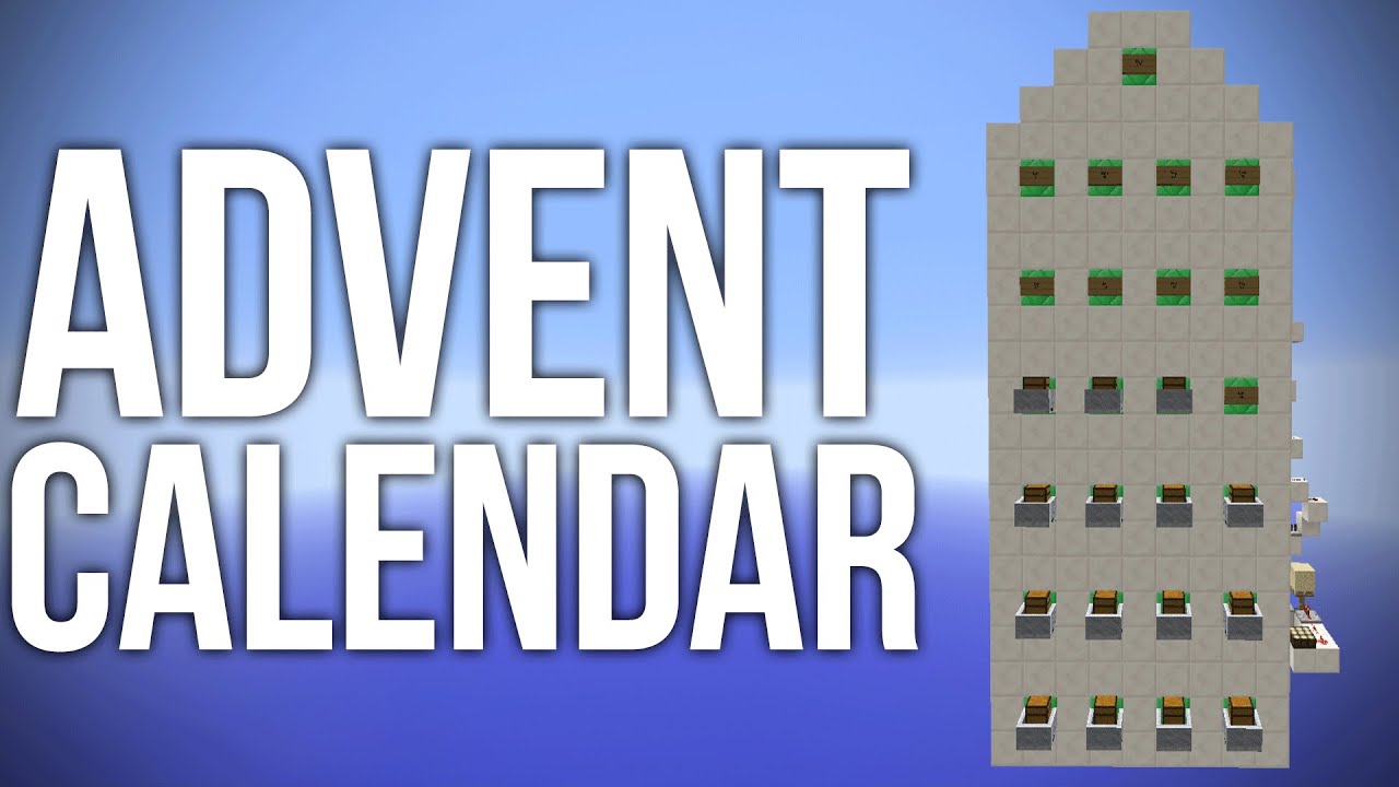 Advent Calendar In Minecraft Redstone Invention Youtube
