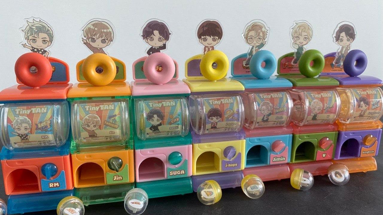 UNBOXING | Takara Tomy Arts Mini Gacha Machine TinyTAN Dynamite Ver ...