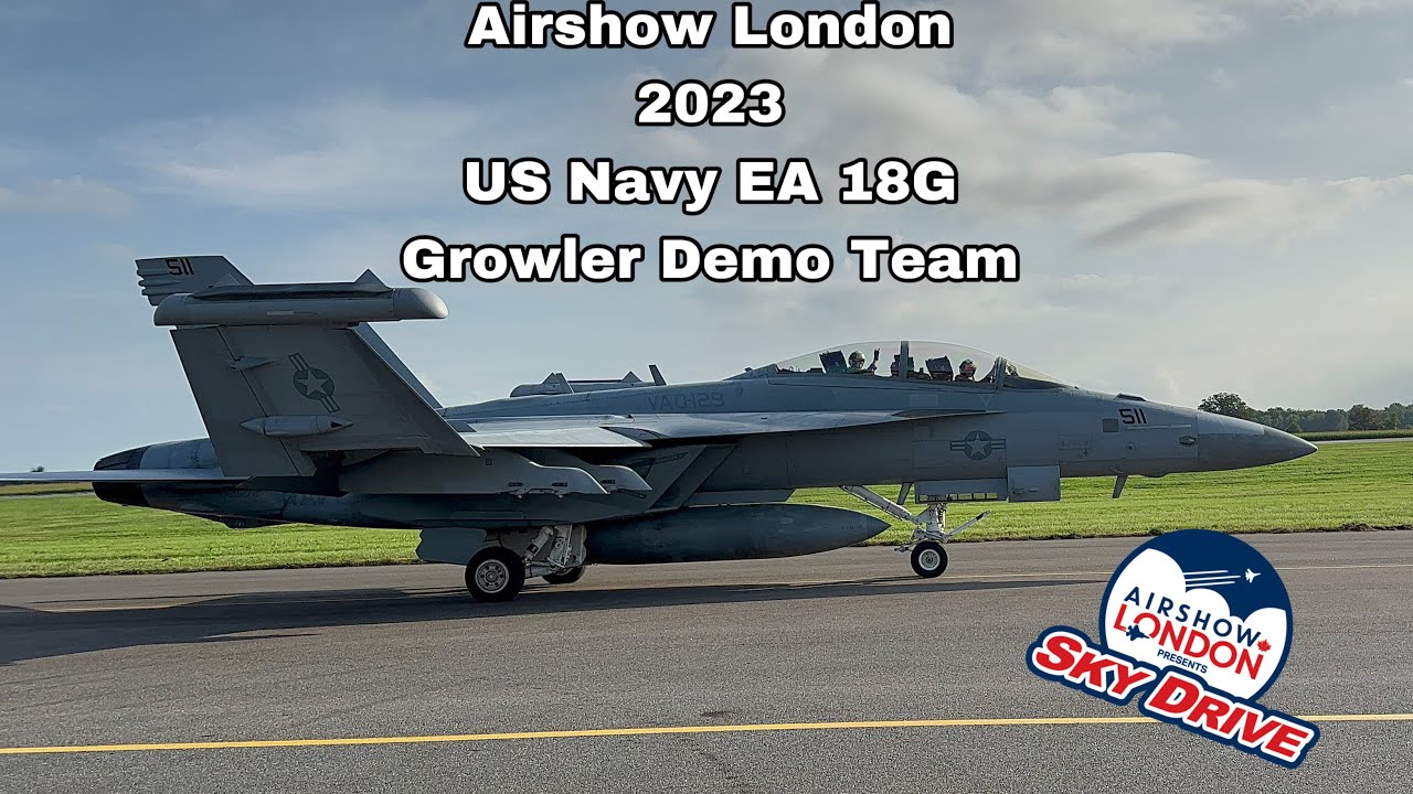 Airshow London SkyDrive 2023 | US Navy EA-18G Growler Demo Team - YouTube