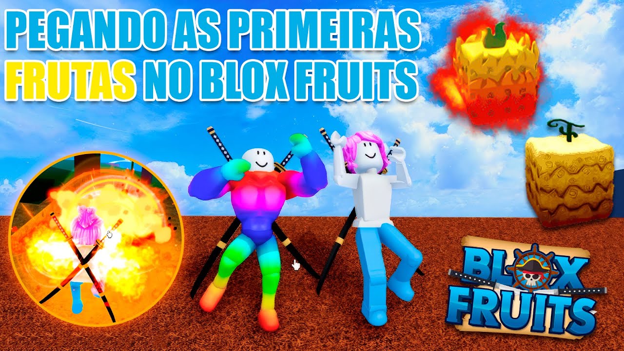 Pegamos nossas primeiras frutas no Blox Fruits!🤩 - YouTube