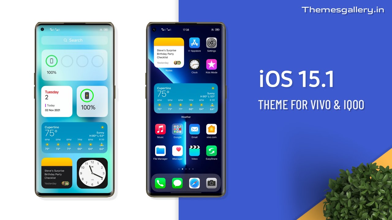 iOS 15.1 theme for vivo-iQOO smartphone | Best ios theme - YouTube