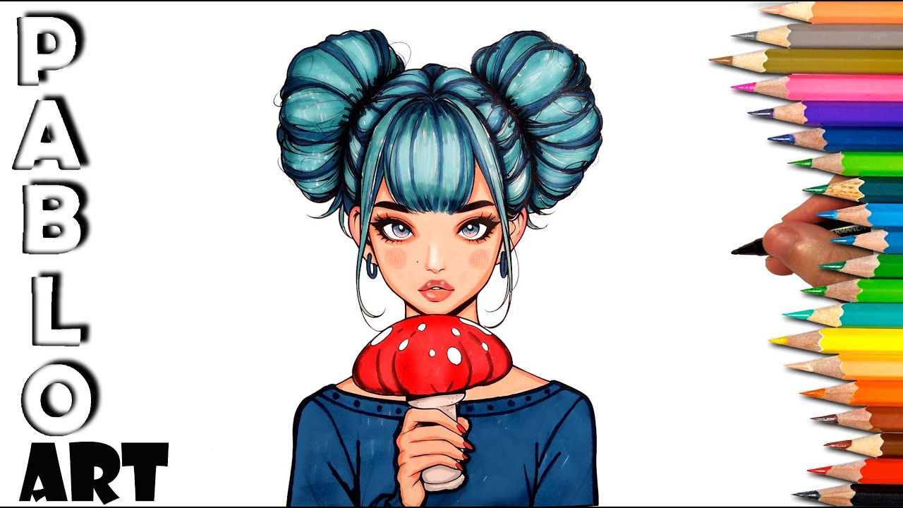 How to Color cute Anime Girl | Learn to Draw step by step - YouTube