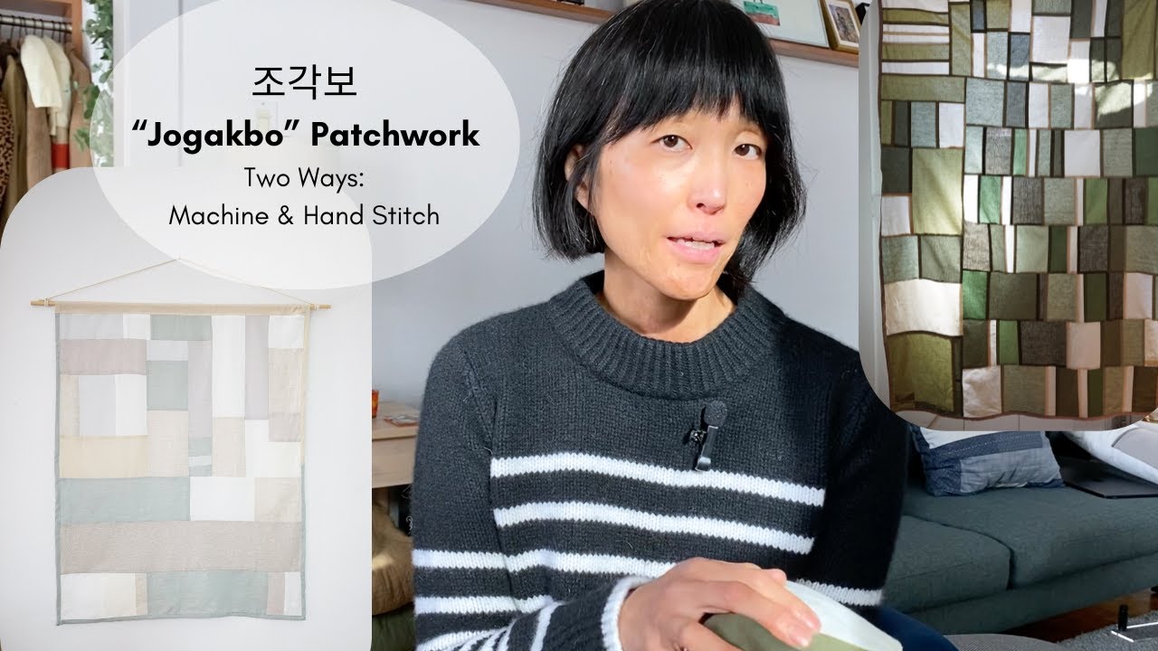 Korean Patchwork Jogakbo 조각보 Sewing Tutorial: Using Ssamsol 쌈솔 Seaming Technique for Pojagi 보자기 ...