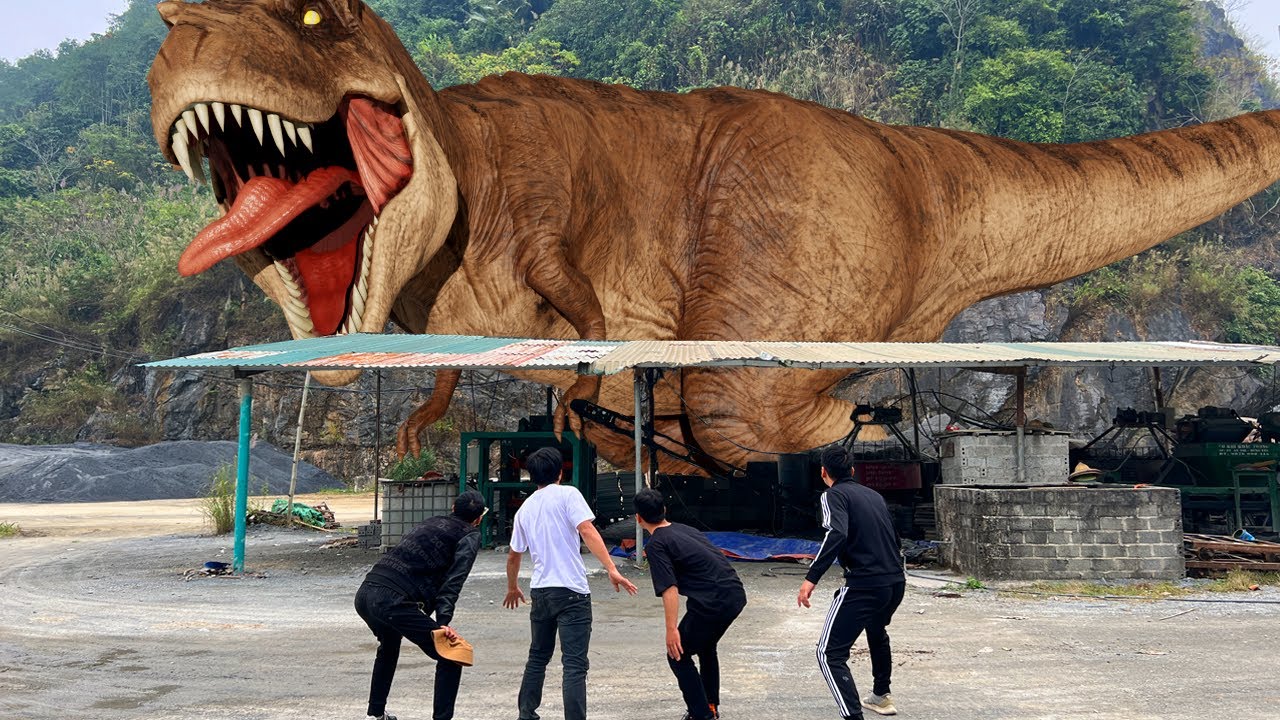 Most DRAMATIC T-Rex Chase | Jurassic World Dominions In Real Life #2 ...