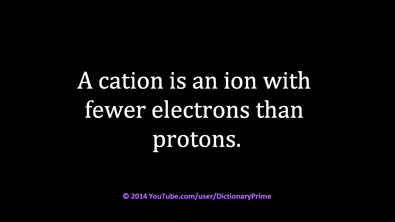 How to pronounce Cation - YouTube