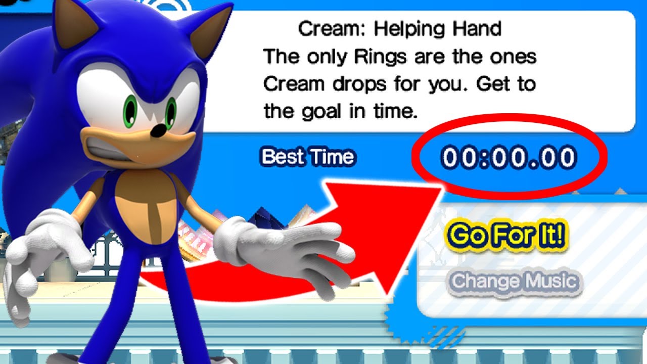 COMPLETE A SONIC GENERATIONS LEVEL IN 0 SECONDS! (Modern Speed Run of ...