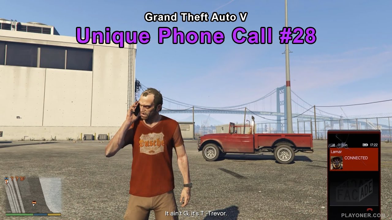 Trevor calls Lamar after Hood Safari - Unique Phone Call #28 - GTA 5 ...