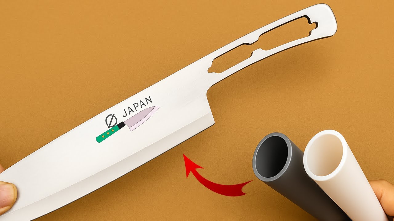 Turn PVC Pipe into a Premium Knife Handle in 5 Minutes | DIY Life Hacks ...