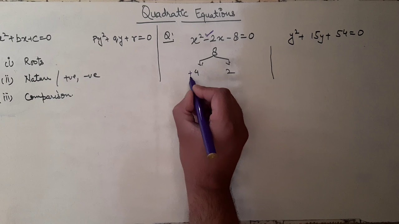 Quadratic Equations: Short Tricks || For Bank PO/CLERK|| - YouTube