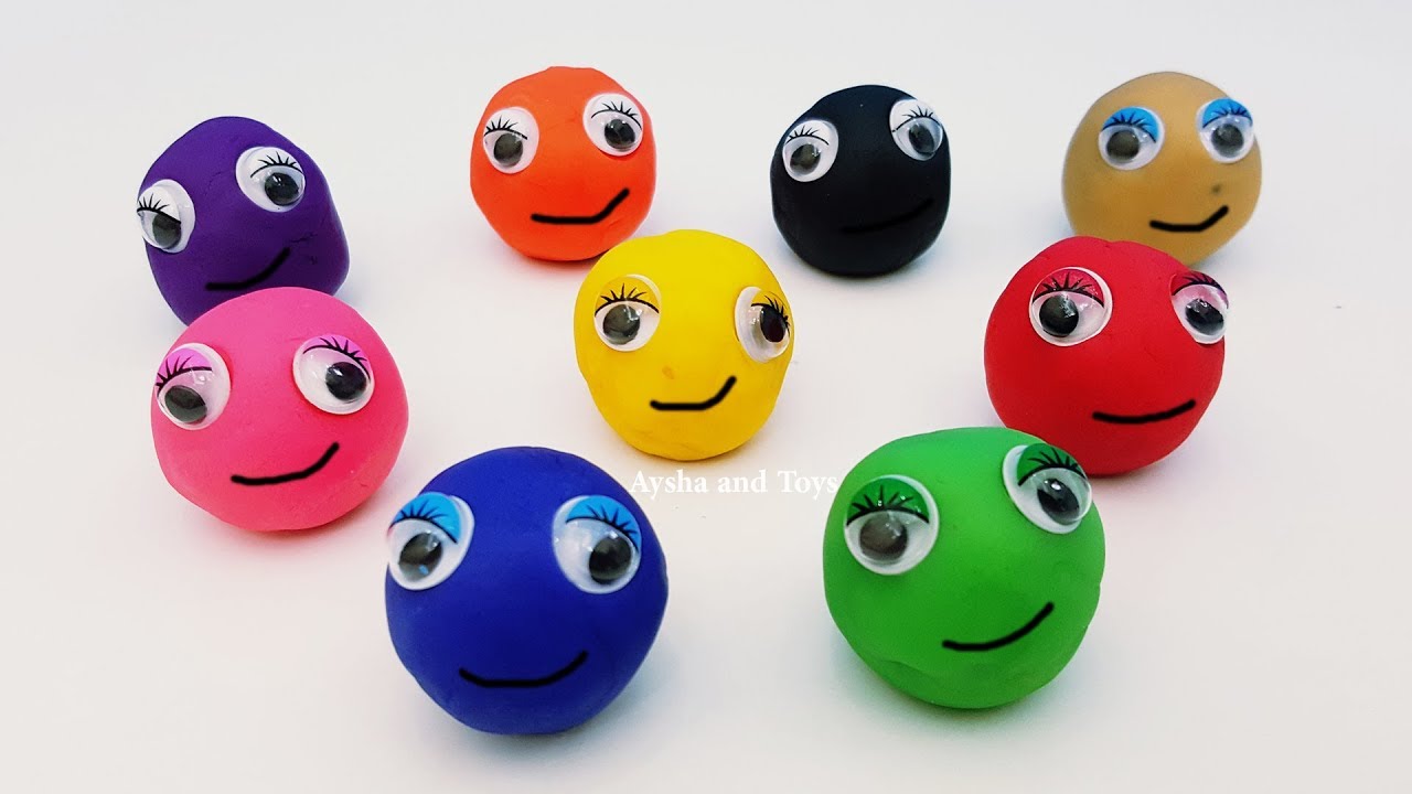 Learn Colors with Play Doh Balls and Cookie Molds - Play and Learn with ...