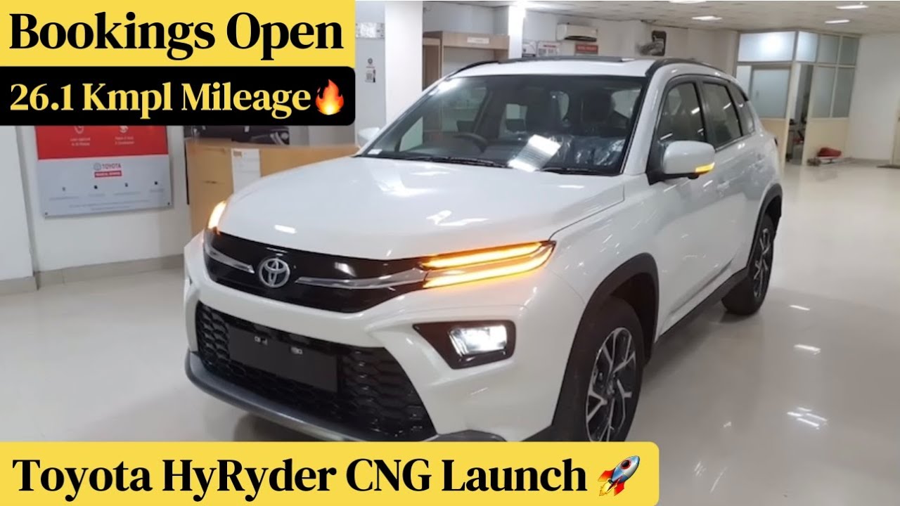 Toyota HyRyder CNG Bookings Open | Toyota Urban Cruiser HyRyder CNG ...