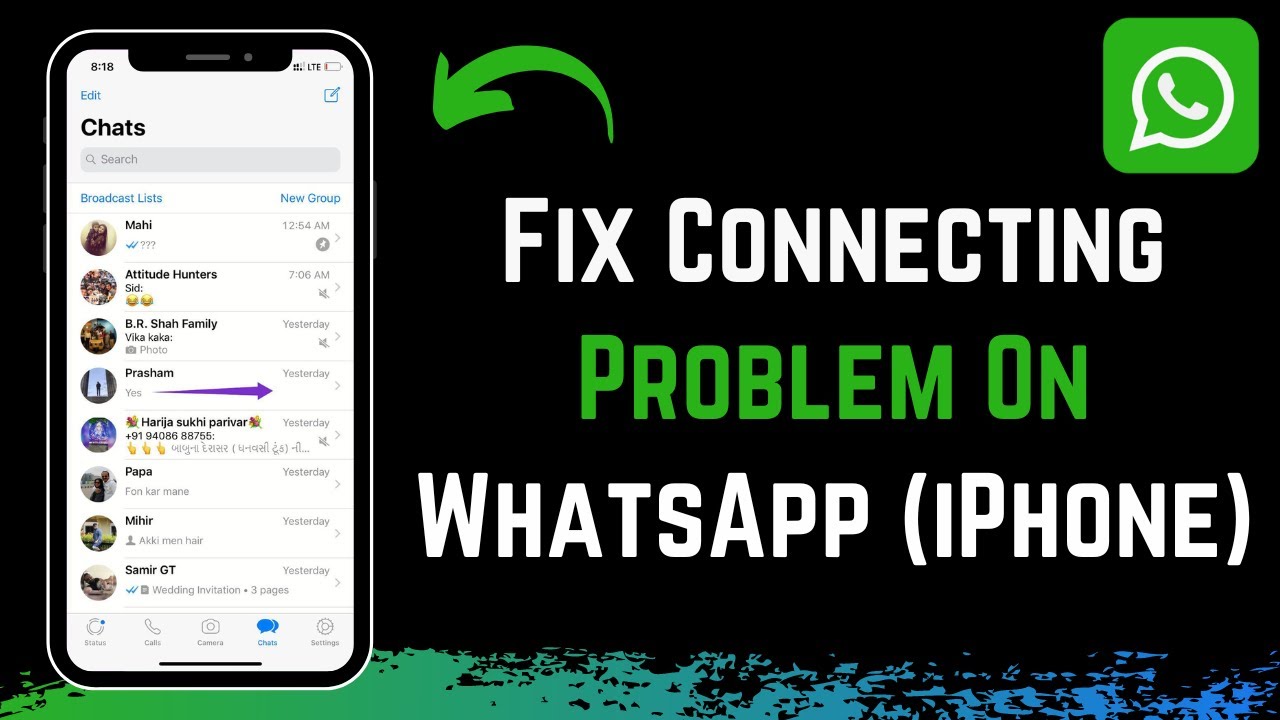 How to Fix WhatsApp Connecting Problem in iPhone ! - YouTube