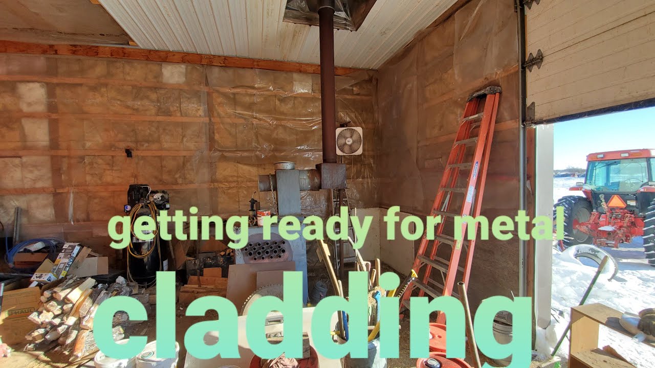 Putting Up A Little More Cladding in the Shop - YouTube
