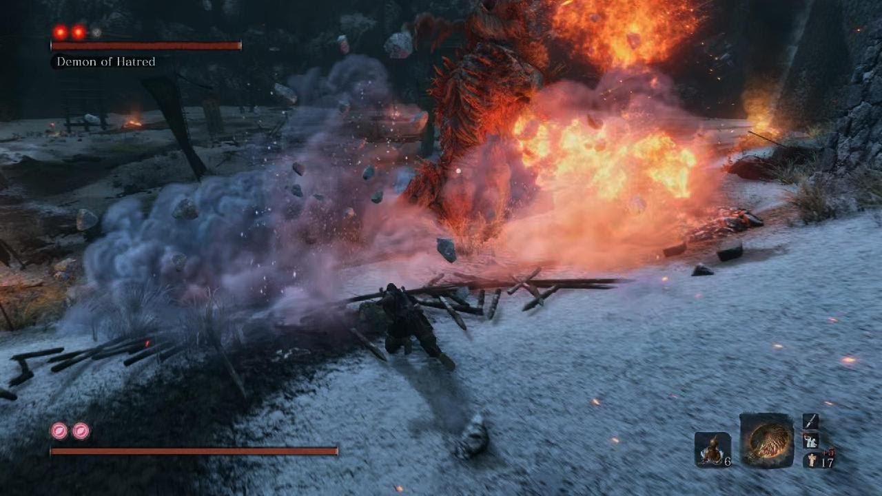Deflecting demon of hatred's fire slam, didn't even know this was ...
