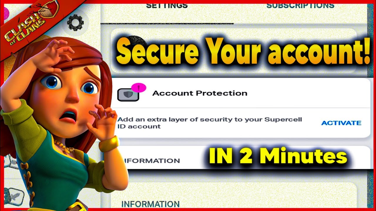 New update-How to activate account protection in coc-Clash of clan ...