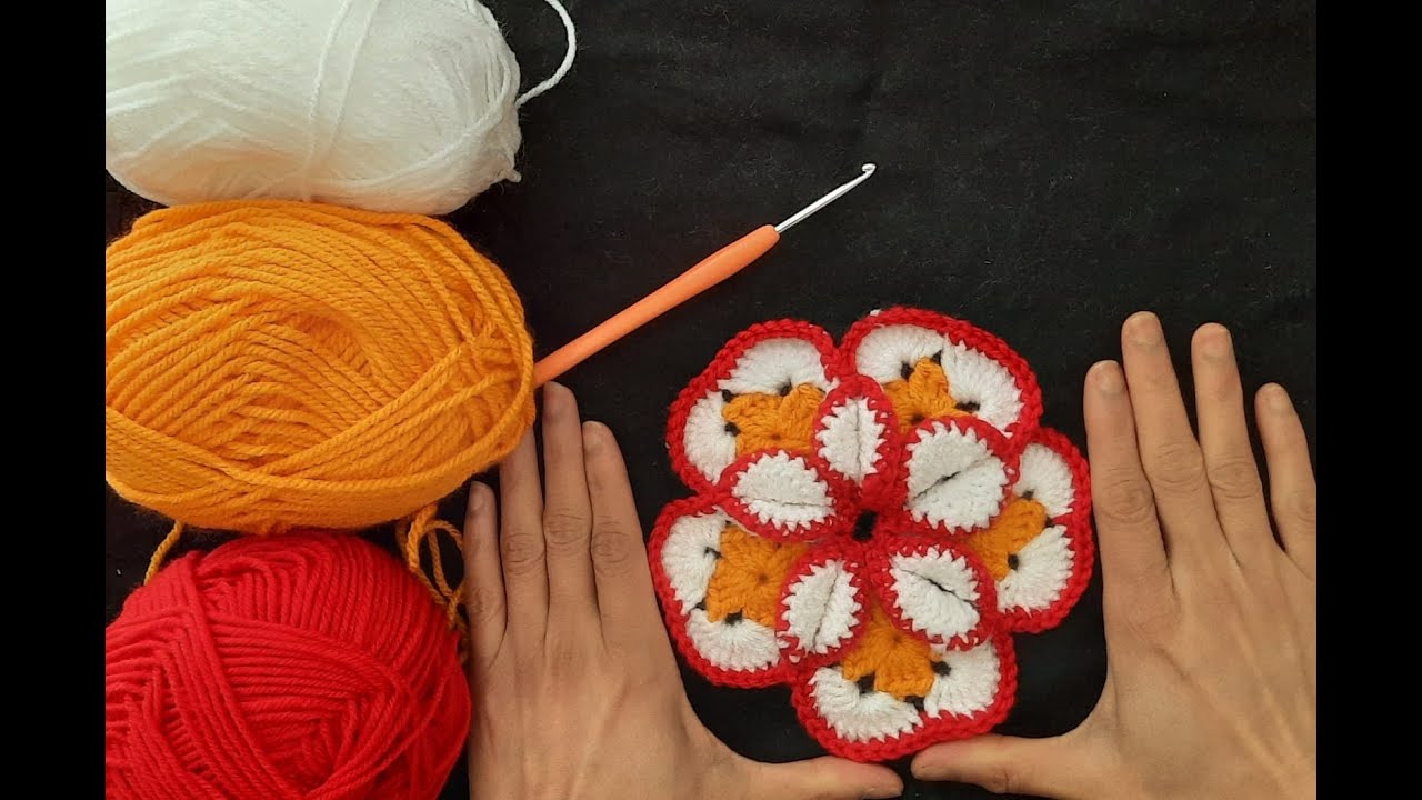 Crochet Flower Pattern - YouTube