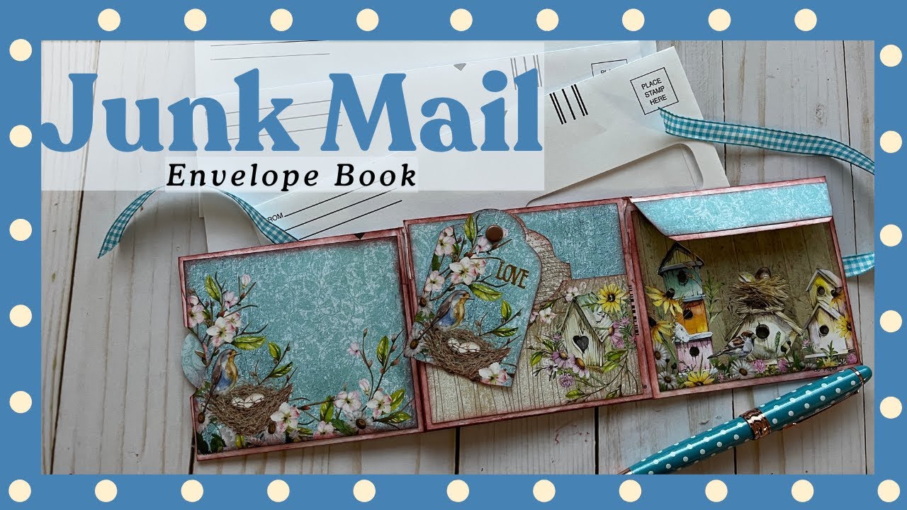 🌼 How To Make A Junk Mail Envelope Book 🌼 (Giveaway Ended) - YouTube