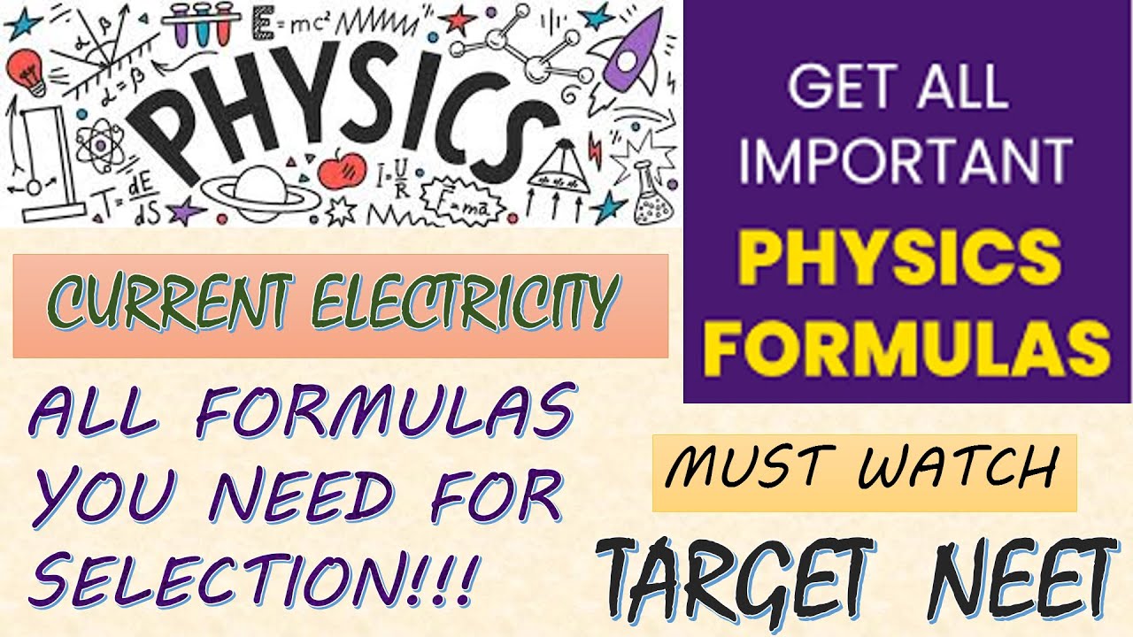 Important formulas of Current Electricity Part 2||Class 12th Formulas ...