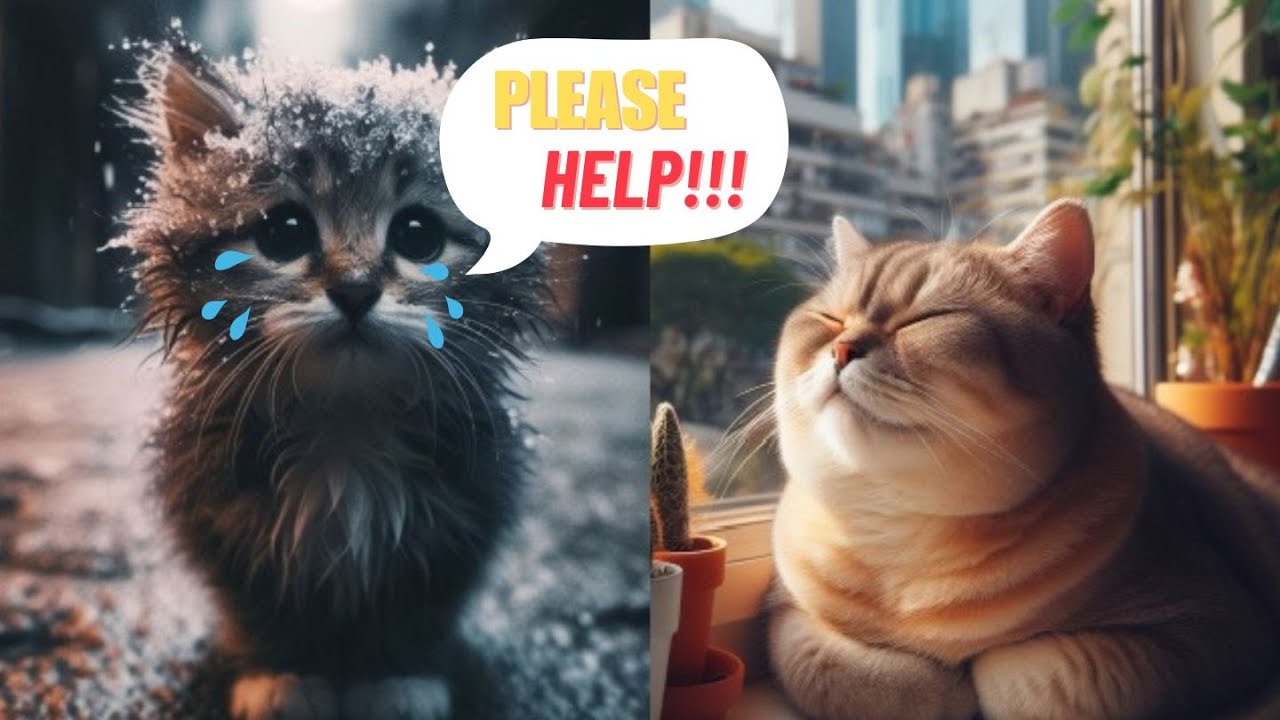 Cat Story | Can a Poor Cat with a Tough Life Ever be Happy??😊😊#ai # ...