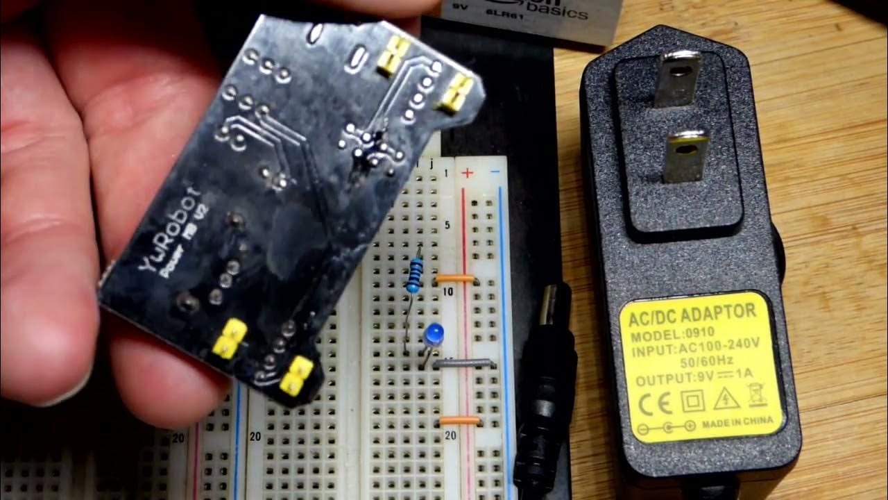 Breadboard power supply basics for learning electronics shorts 3 - YouTube