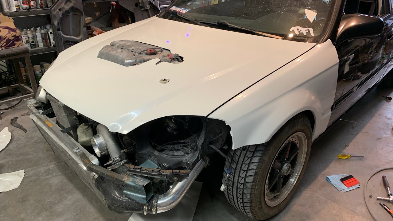 Turbo J35 V6 Civic Progress! - YouTube